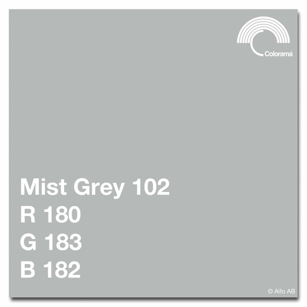 Colorama Mist Grey 2,72x11m Papir bakgrunn - Foto-Jørgen AS