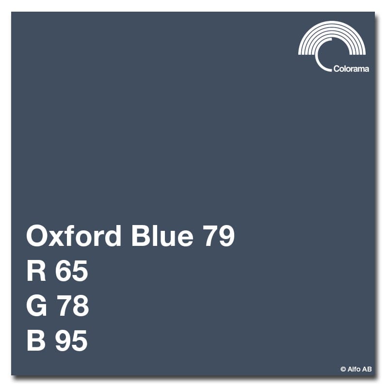 Colorama Oxford Blue 2,72x11m Papir bakgrunn - Foto-Jørgen AS
