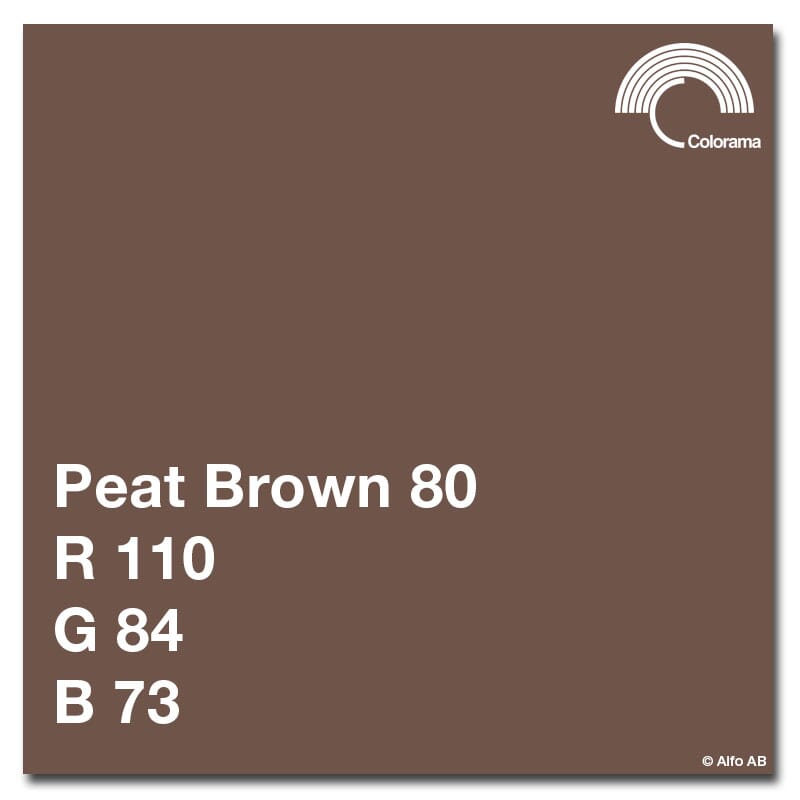 Colorama Peat Brown 1,35x11m Papir bakgrunn - Foto-Jørgen AS